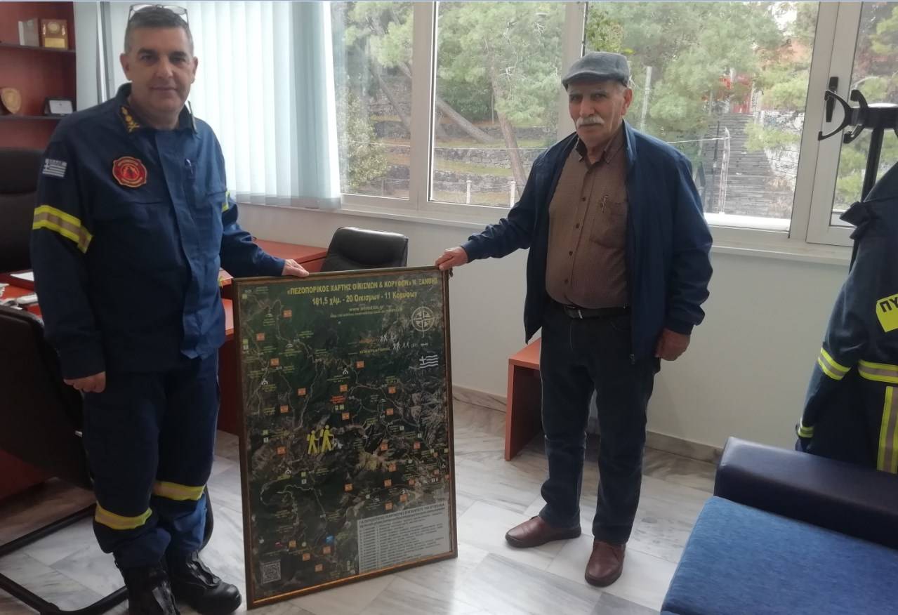 Χάρτη με τα μονοπάτια της περιοχής μας, χάρισε στην Π.Υ Ξάνθης, ο ...